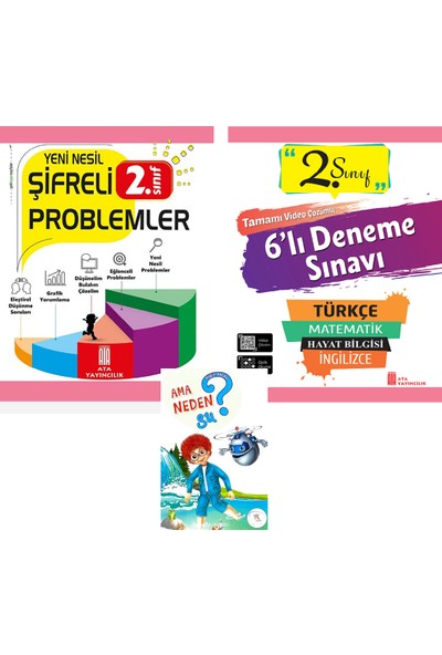 Ata Yayıncılık 2. Sınıf Şifreli Problemler + 6’ Lı Deneme Sınavı Ata Yayıncılık 2. Sınıf Şifreli Problemler + 6’ Lı Deneme Sınavı