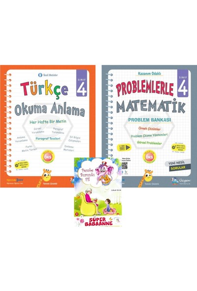 Üçgen Yayıncılık 4. Sınıf Türkçe Okuma Anlama + Problemlerle Matematik Üçgen Yayıncılık 4. Sınıf Türkçe Okuma Anlama + Problemlerle Matematik