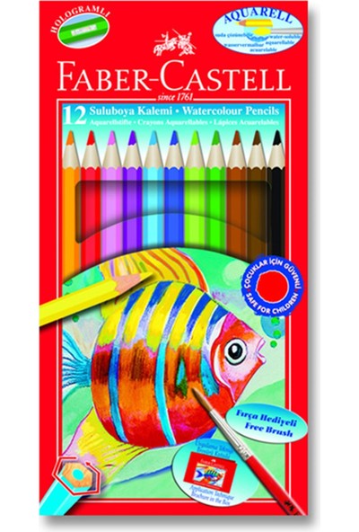 Faber-Castell Faber Castell Karton Kutu Aquarel Boya Kalemi 12 Renk Faber-Castell Faber Castell Karton Kutu Aquarel Boya Kalemi 12 Renk