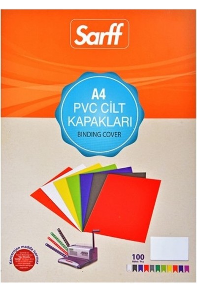Sarff Pvc Opak Mavi A4 Cilt Kapak 100 Ad Sarff Pvc Opak Mavi A4 Cilt Kapak 100 Ad