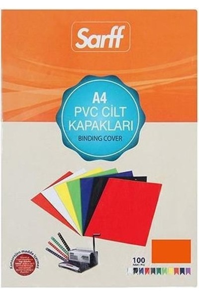 Sarff Pvc 160MIC .a4 Şeffaf Cilt Kapağı 100 Ad Sarff Pvc 160MIC .a4 Şeffaf Cilt Kapağı 100 Ad