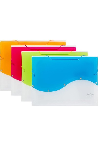 Noki S Seri Lastikli 12 Bölmeli Dosya Sarı