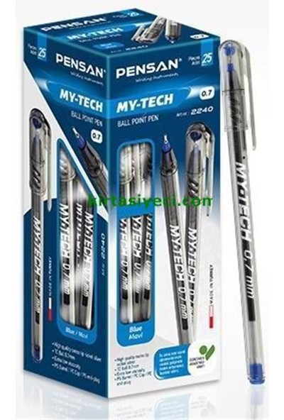 Pensan My-Tech Tükenmez Kalem 0.7 mm 25 Adet - Mavi Pensan My-Tech Tükenmez Kalem 0.7 mm 25 Adet - Mavi