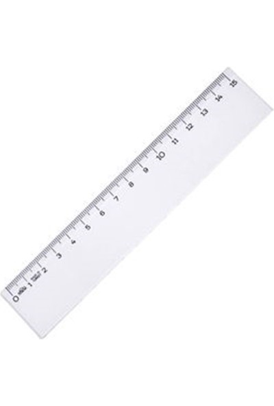 Hatas 0140 Geniş Plastik Büro Cetveli 15 cm Hatas 0140 Geniş Plastik Büro Cetveli 15 cm