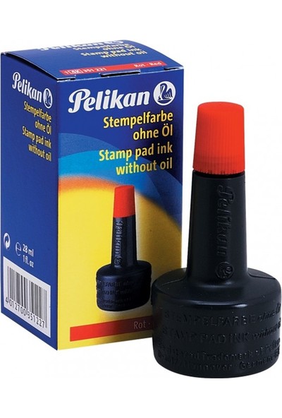 Pelikan Istampa Mürekkebi 28 Ml. Kırmızı Pelikan Istampa Mürekkebi 28 Ml. Kırmızı