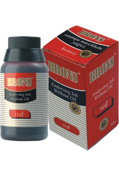 Brons Istampa Mürekkebi 30 Cc. Kırmızı Brons Istampa Mürekkebi 30 Cc. Kırmızı