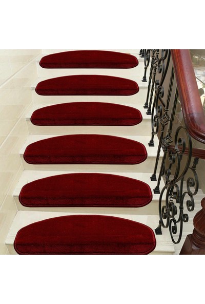 Stepmat Bordo Kendinden Yapışkanlı Merdiven Basamak Paspası / Halısı