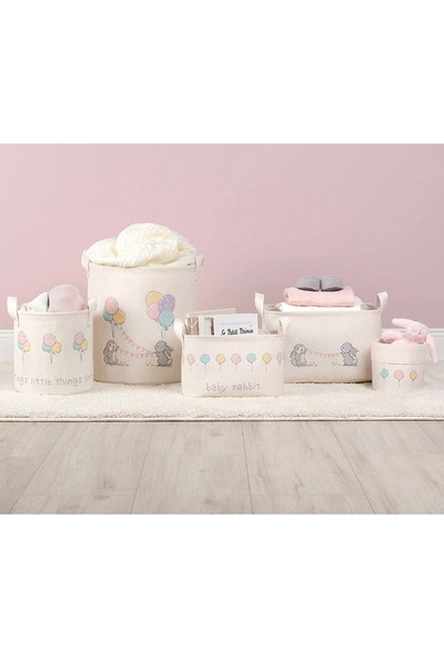 Ocean Home Kız Bebek Odası Sepet Set 5'li