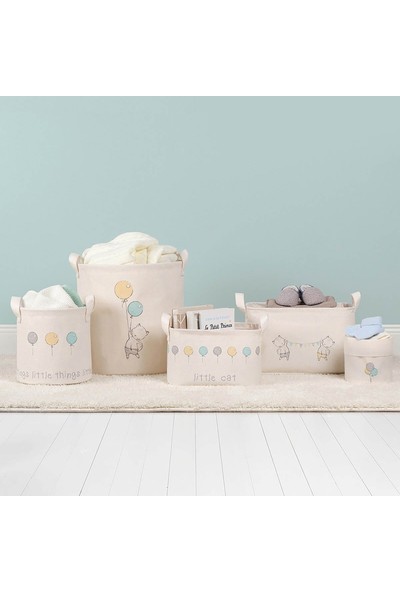 Ocean Home 5'li Erkek Bebek Odası Sepet Set Ocean Home 5'li Erkek Bebek Odası Sepet Set