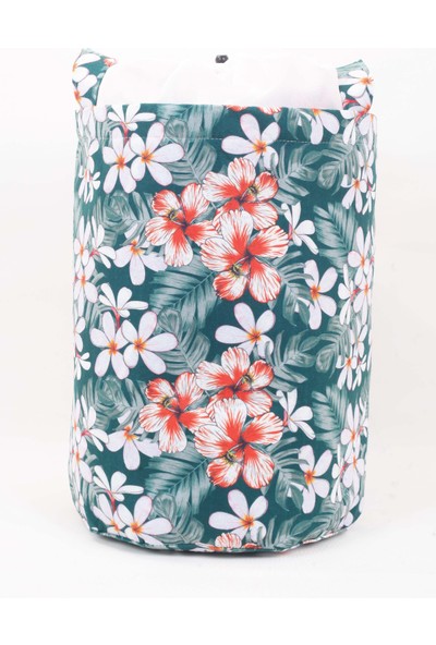 Horose Çiçek Desenli Çamaşır Sepeti 35 x 45 cm