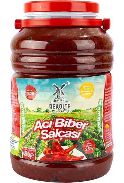 Rekolte Acı Biber Salçası 4300 gr Rekolte Acı Biber Salçası 4300 gr