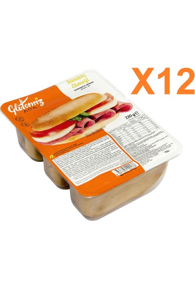 Ada Glutensiz Sandviç Ekmeği 210 gr x 12 Ada Glutensiz Sandviç Ekmeği 210 gr x 12