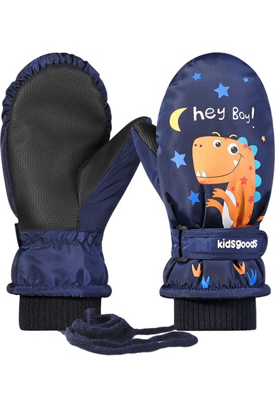 LR Fun Kış Çocuk Açık Anti-Rüzgar Artı Kadife Eldivens Kodu (2-6 Yaşında) (Yurt Dışından)