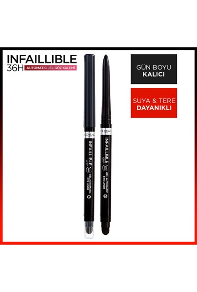 Loreal Paris Loreal Infallible Automatic Eyeliner Yoğun Siyah Loreal Paris Loreal Infallible Automatic Eyeliner Yoğun Siyah