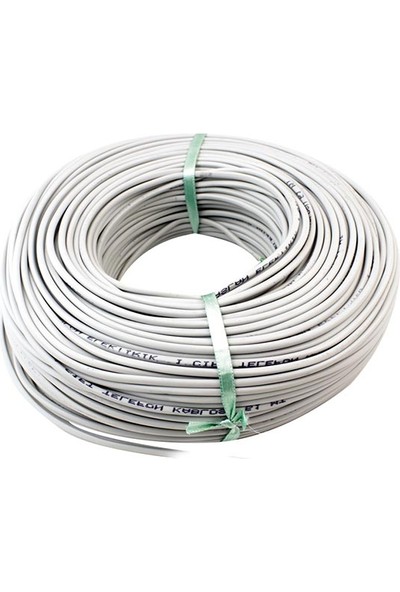 Powermaster Telefon Kablosu 3 Telli 1 Hat 1 Çift 100 mt (1*2+1*0.50 Cca) Powermaster Telefon Kablosu 3 Telli 1 Hat 1 Çift 100 mt (1*2+1*0.50 Cca)