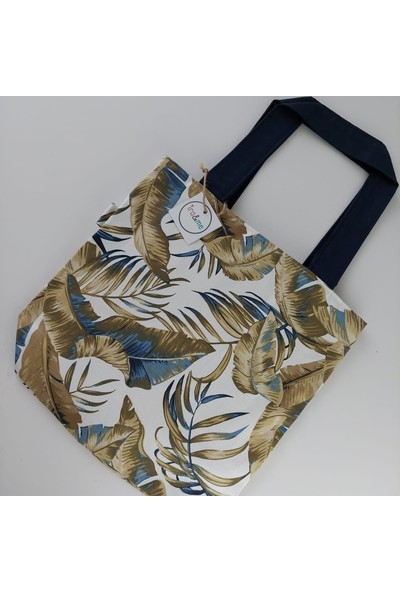 İra&Me Yaprak Desenli Bez Çanta