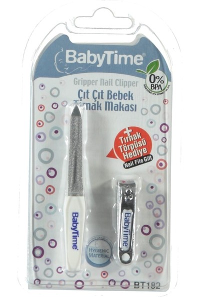 Baby Time Çıt Çıt Bebek Tırnak Makası - Törpü Hediyeli Baby Time Çıt Çıt Bebek Tırnak Makası - Törpü Hediyeli