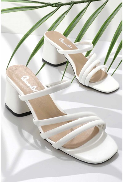 Bambi Beyaz Kadın Terlik K04726011209