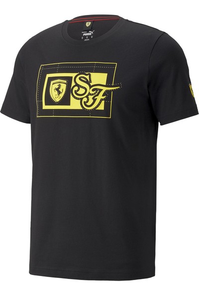 Puma Ferrari Race Graphic Tee Erkek Günlük Tişört 53374901 Siyah Puma Ferrari Race Graphic Tee Erkek Günlük Tişört 53374901 Siyah