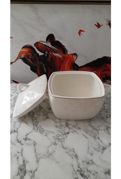Emsan Porselen Bone Çorba Tenceresi 32 x 22 x 20 cm