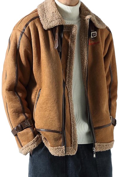 Kbrh Erkek Süet Pamuklu Ceket - Haki (Yurt Dışından)