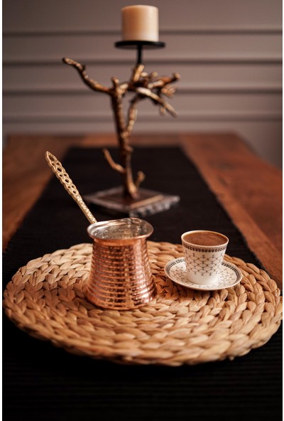 Sekiz4 2 Fincanlık Ağır Bakırdan Kahve Pişirme Cezvesi