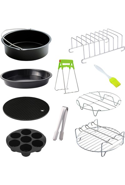 SunniMix Karbon Çelik Hava Fritöz Aksesuarları Set 7-Hole Kalıp Mutfak Pişirme Ev 6 Inç (Yurt Dışından) SunniMix Karbon Çelik Hava Fritöz Aksesuarları Set 7-Hole Kalıp Mutfak Pişirme Ev 6 Inç (Yurt Dışından)
