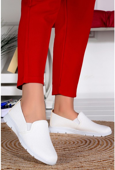 Woggo Msr Kot Günlük Kadın Spor Ayakkabı Beyaz