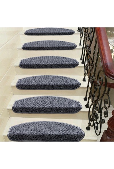 Stepmat Füme Desenli Kendinden Yapışkanlı Merdiven Basamak Paspası - Halı Stepmat Füme Desenli Kendinden Yapışkanlı Merdiven Basamak Paspası - Halı