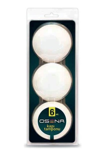 Osena Kapı Tamponu Plastik Beyaz 6'lı Paket