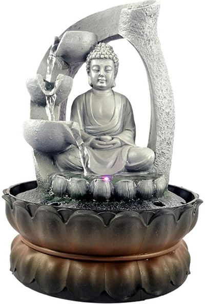 F Fityle Buda Su Çeşmesi Kapalı Şelalesi Çeşmesi Fengshui Meditasyon Rahatlatıcı (Yurt Dışından)