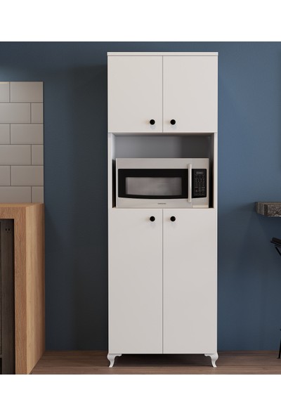 Moxen Mobilya Mfd1 Mikrodalga Fırın Dolabı Beyaz
