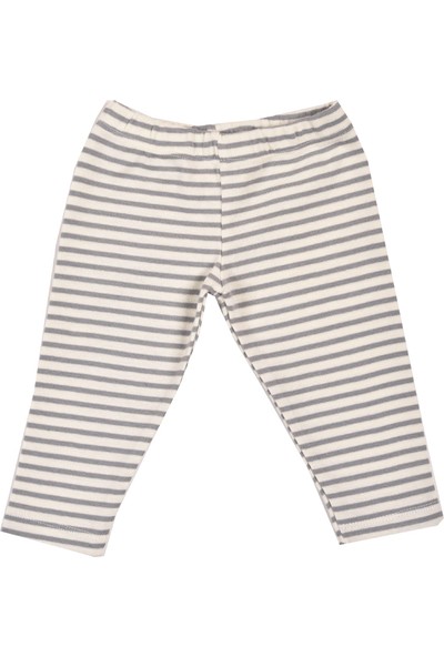 Organicera Organik Tayt,gri & Beyaz Çizgili