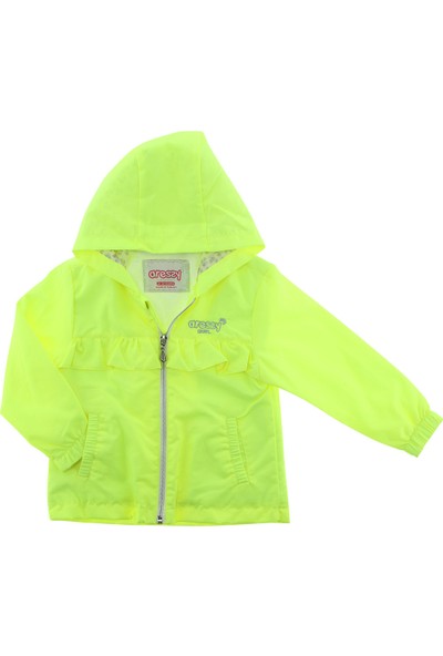 Aressy Friend Kids Neon Kapüşonlu Kız Çocuk Yağmurluk