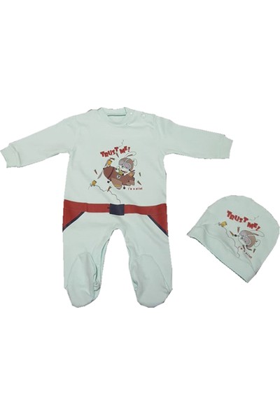 Jijek Baby Kids Pilot Baskılı 3 Lü Erkek Tulum