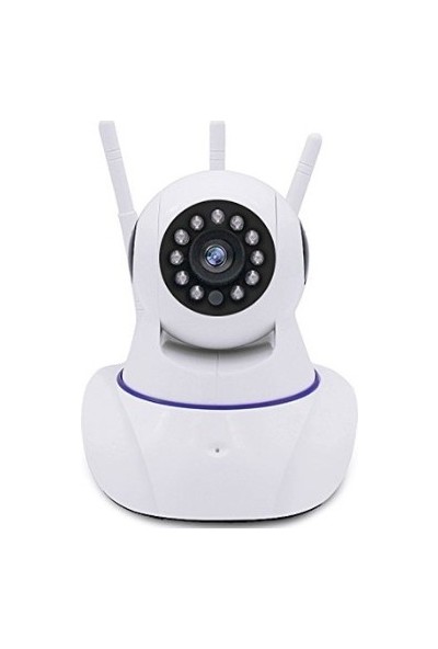 Teknomila 360 Derece Wifi Ip Kamera Gece Görüş 3 Antenli Güvenlik Kamerası Teknomila 360 Derece Wifi Ip Kamera Gece Görüş 3 Antenli Güvenlik Kamerası