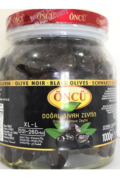 Öncü Siyah Zeytin 201-260 Xl-L 1000 gr