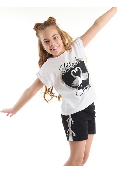 Mushi Black Swan Kız T-Shirt Şort Takım