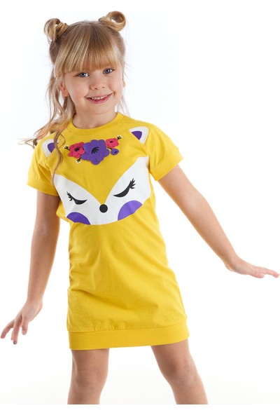 Denokids Sarı Tilki Kız Elbise