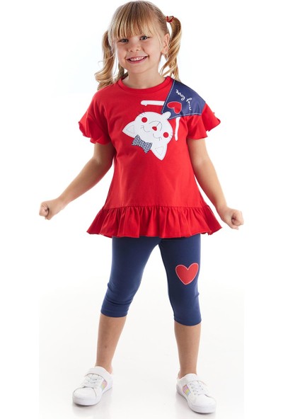 Denokids Yaramaz Kedi Kız T-Shirt Tayt Takım Denokids Yaramaz Kedi Kız T-Shirt Tayt Takım
