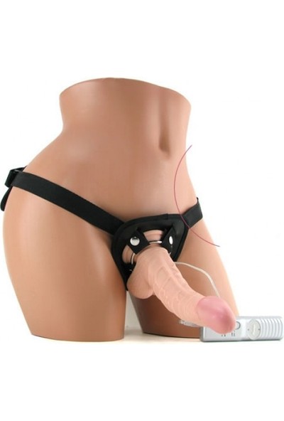 Titreşimli Belden Bağlamalı Realistik Penis 20 cm Titreşimli Belden Bağlamalı Realistik Penis 20 cm