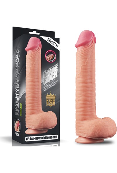 31 cm Yumuşak Dokulu Çift Katmanlı Realistik Penis - Dual Lay