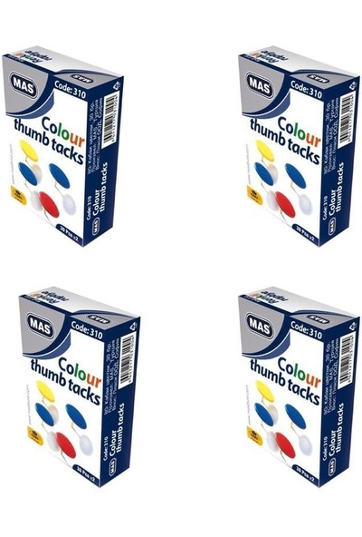 Mas 310 Renkli Raptiye ( Pvc Kaplı ) Beyaz 4 Adet Mas 310 Renkli Raptiye ( Pvc Kaplı ) Beyaz 4 Adet