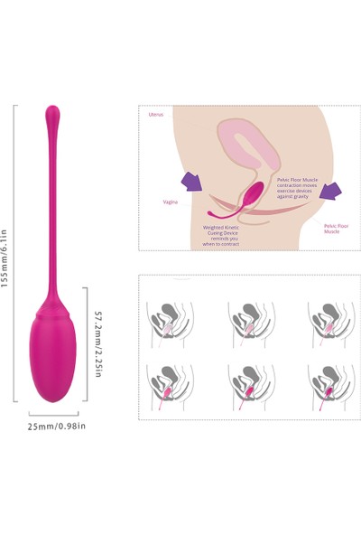 Rose 6'lı Kegel Egzersiz Topu