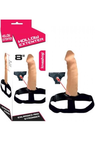 Hollow Extender Içi Boş Belden Bağlamalı Penis 20.3 cm Hollow Extender Içi Boş Belden Bağlamalı Penis 20.3 cm