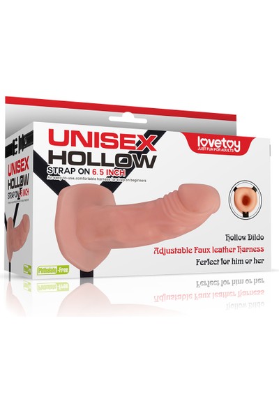 Içi Boş Belden Bağlamalı Realistik Penis - Unisex Hollow S