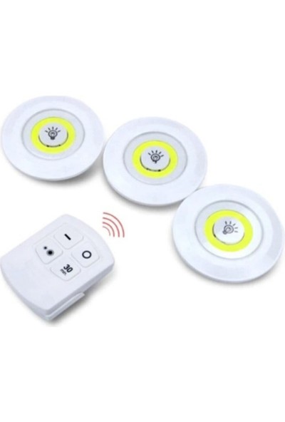HCS Grup 3'lü Pilli LED Light Uzaktan Kumandalı Dolap Içi Yapışkanlı HCS Grup 3'lü Pilli LED Light Uzaktan Kumandalı Dolap Içi Yapışkanlı