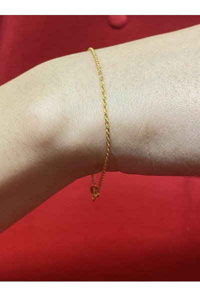 Ruhbaş Pırlanta 14 Ayar Altın Halat Bileklik Ruhbaş Pırlanta 14 Ayar Altın Halat Bileklik