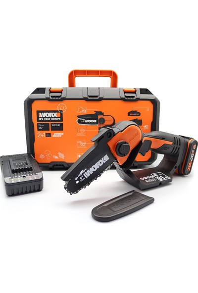 Worx WG324E 20VOLT 2.0AH Li-Ion 12CM Profesyonel Şarjlı Zincirli Testere