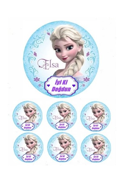 Pasta9 Yenilebilir Pasta Resmi Pirinç Kağıdından Elsa 6-8-10 Kişilik Pastaya Uygun 16 cm Pasta9 Yenilebilir Pasta Resmi Pirinç Kağıdından Elsa 6-8-10 Kişilik Pastaya Uygun 16 cm